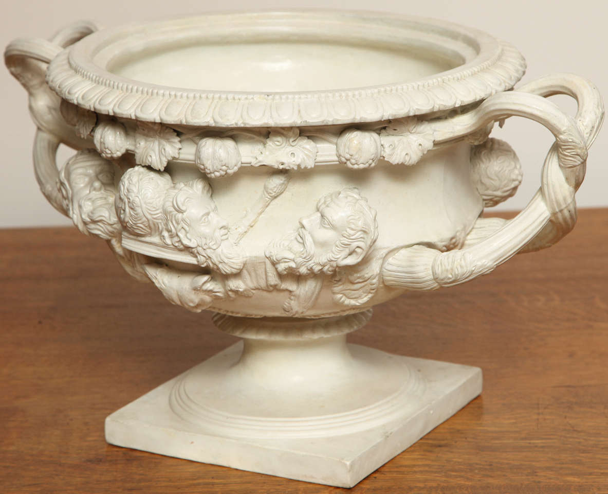 19th Century English Urn, Replica of the Warwick Vase For Sale at 1stDibs