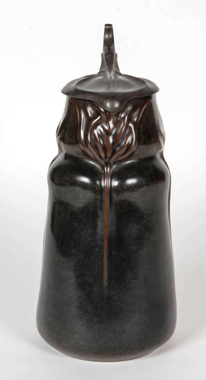 Walter Magnussen / German Jugendstil Covered Stoneware Pitcher circa ...