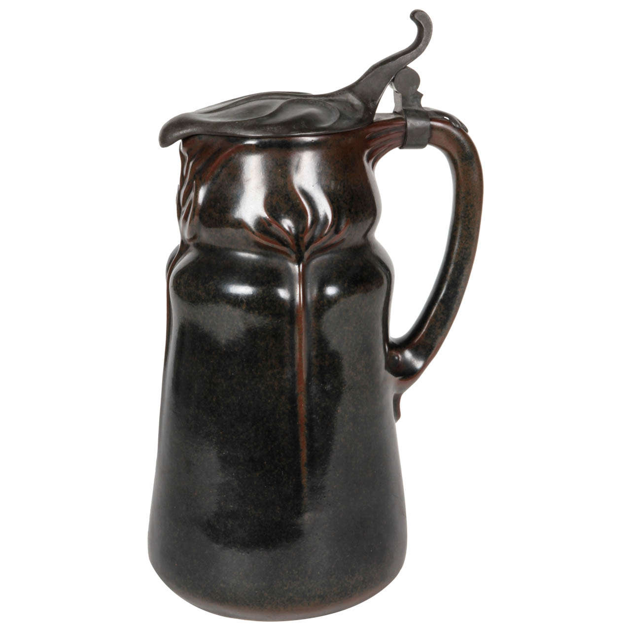 Walter Magnussen / German Jugendstil Covered Stoneware Pitcher circa ...