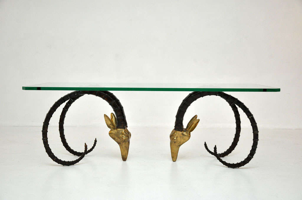 Ibex Ram Cocktail Table at 1stDibs