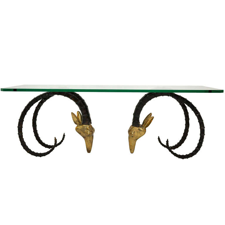 Ibex Ram Cocktail Table at 1stDibs