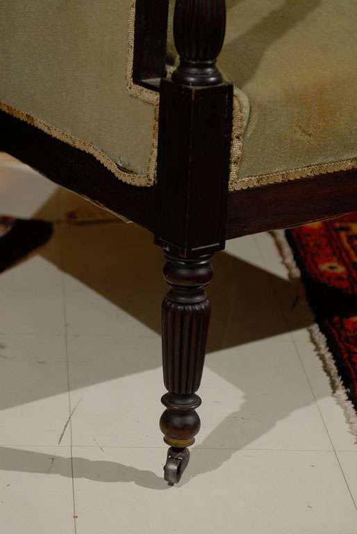 American Federal-Style Mahogany Wing Chair at 1stDibs