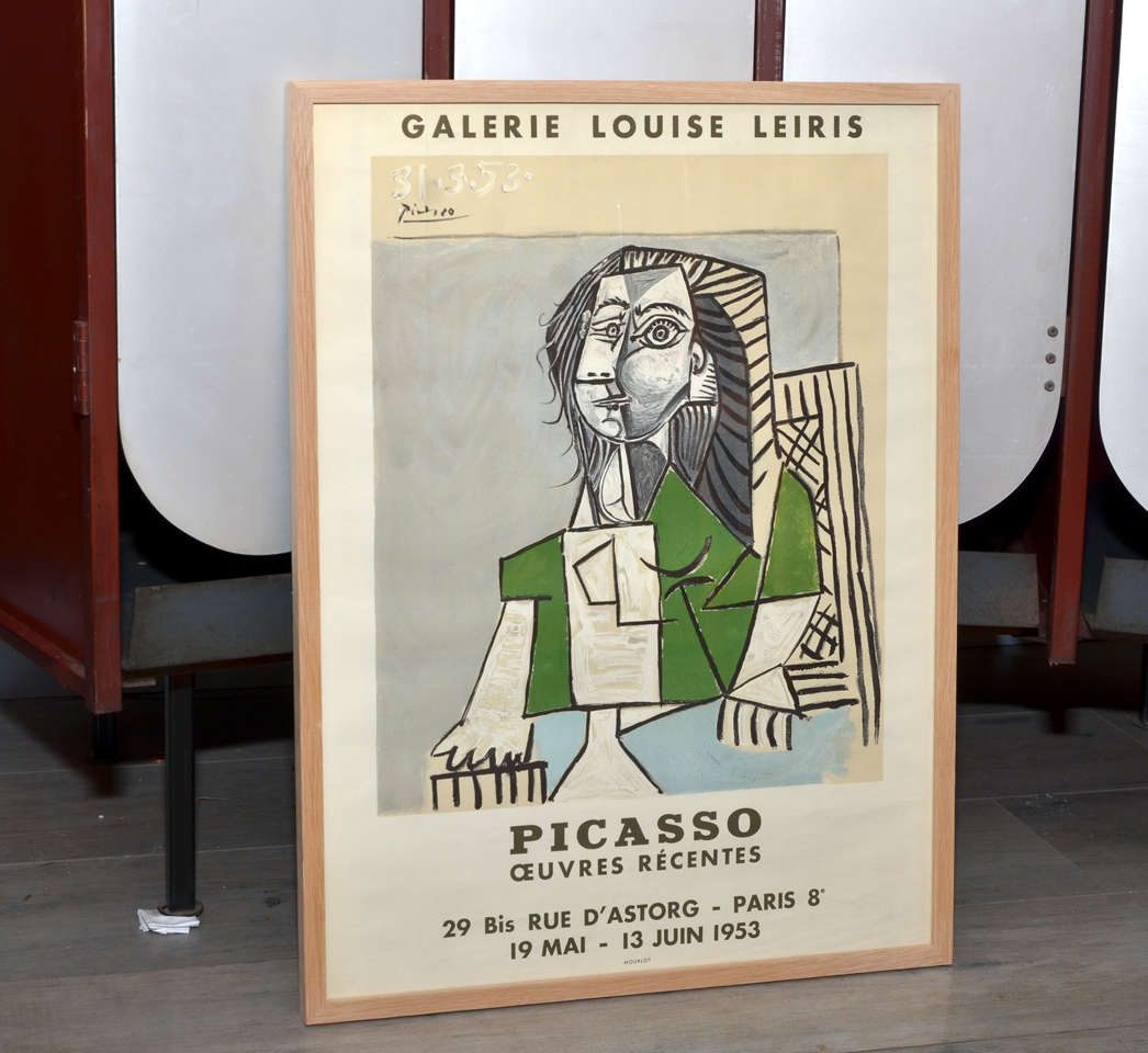 1953 Lithograph Poster of a Picasso Exhibition in Paris For Sale at 1stDibs