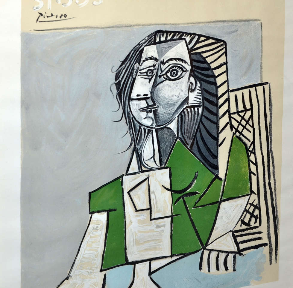 1953 Lithograph Poster of a Picasso Exhibition in Paris For Sale at 1stDibs