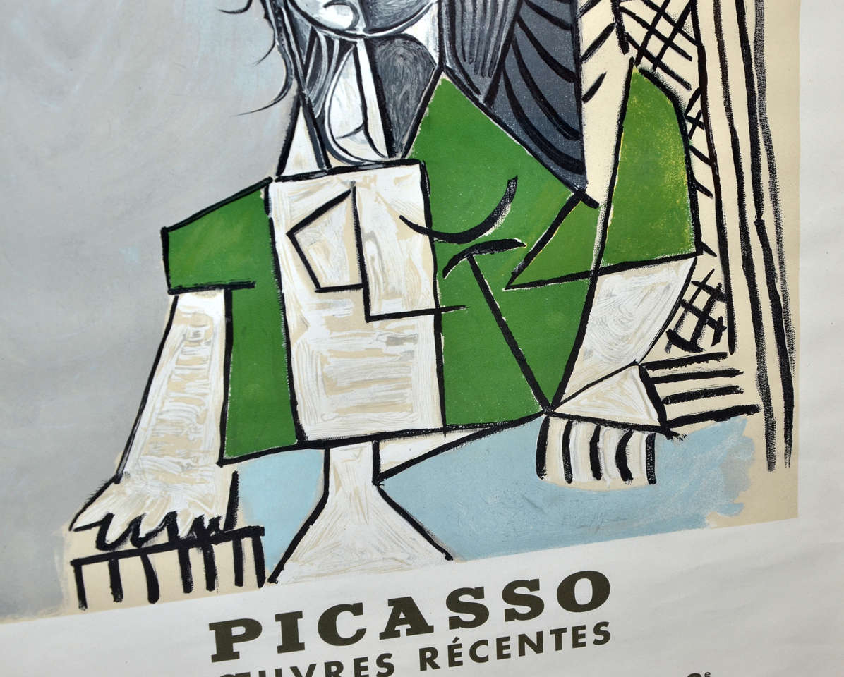 1953 Lithograph Poster of a Picasso Exhibition in Paris For Sale at 1stDibs