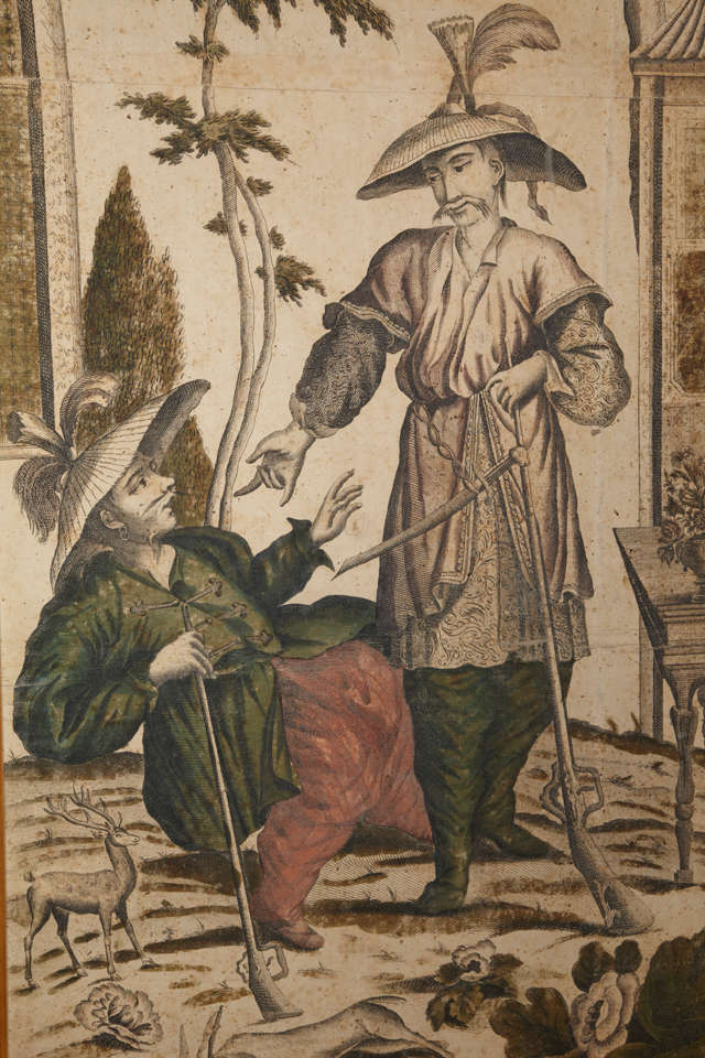 Beautiful and elegant suite of four 18th century engravings at 1stDibs