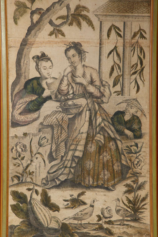 Beautiful and elegant suite of four 18th century engravings at 1stDibs