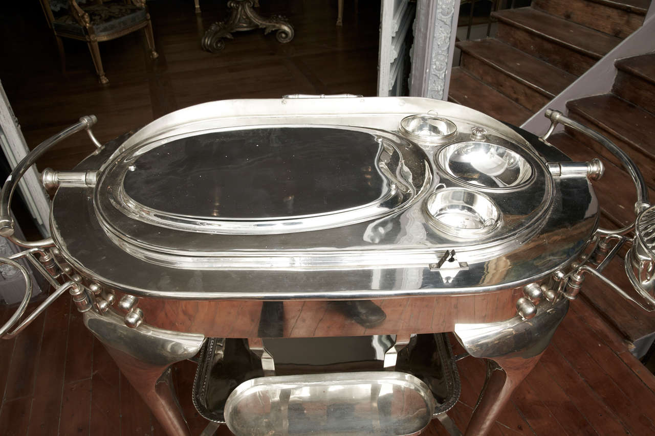 Rare Silver-plated Service Trolley at 1stDibs