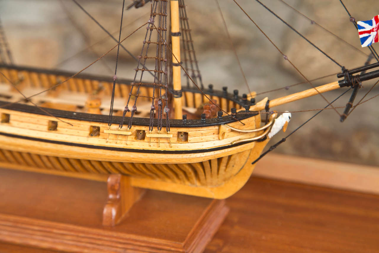 Handmade Plank on Frame Ship Model, H.M.S. Pelican For Sale at 1stDibs ...