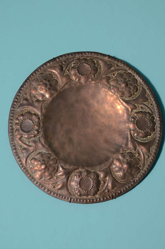 Paired English Arts and Crafts Copper Chargers at 1stDibs