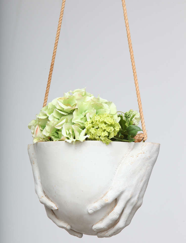 Hanging Plaster with Cast Hands of the potter Richard Etts at 1stDibs