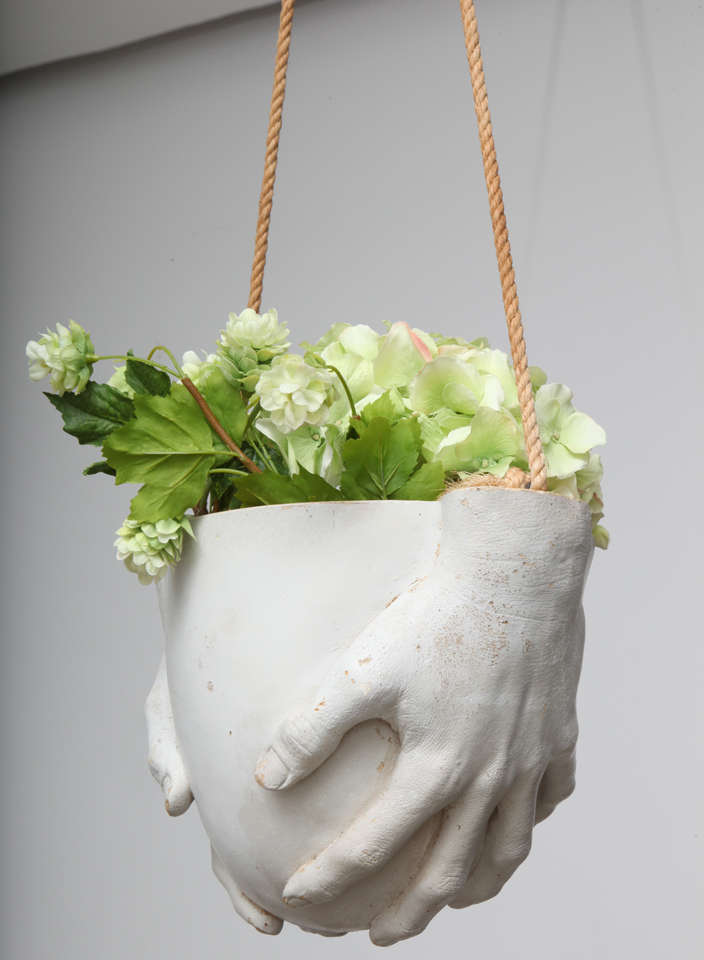 Hanging Plaster with Cast Hands of the potter Richard Etts at 1stDibs
