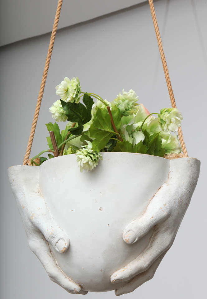 Hanging Plaster with Cast Hands of the potter Richard Etts at 1stDibs