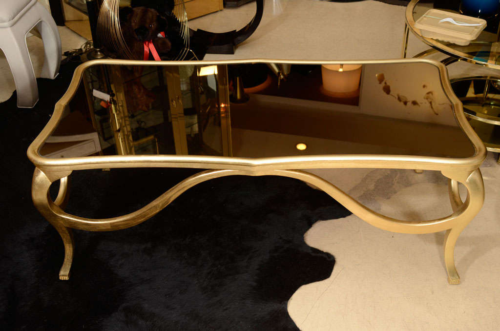 Gold Leaf Coffee Table For Sale at 1stDibs