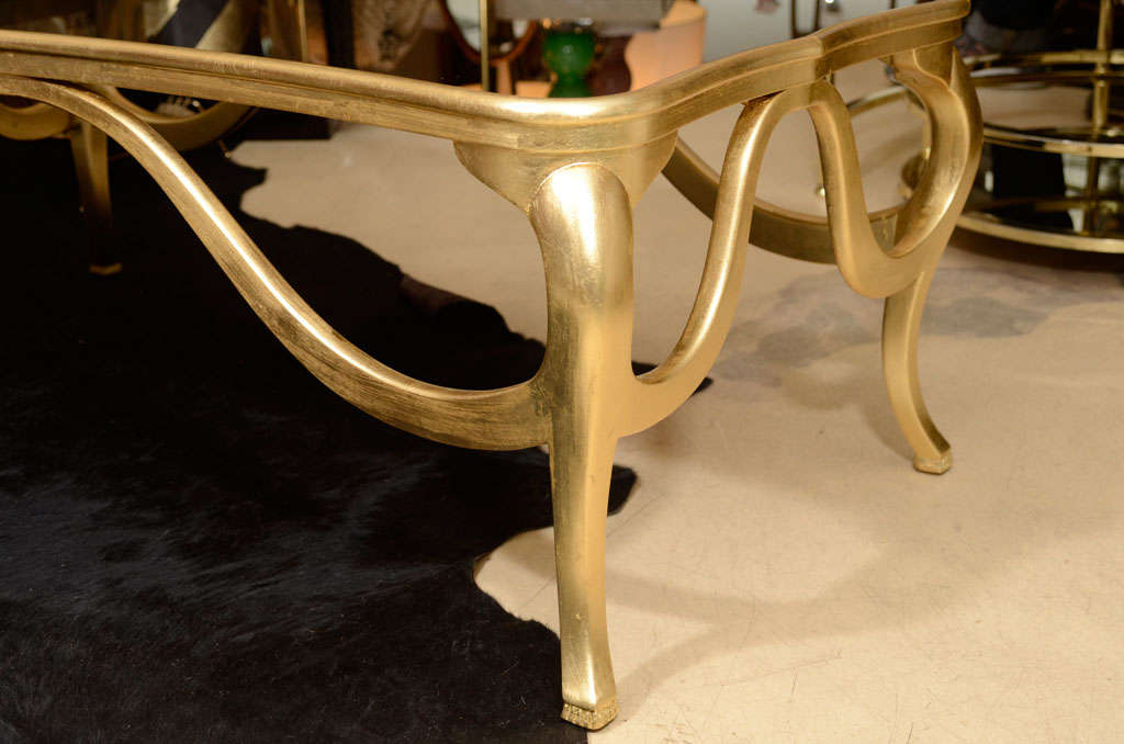 Gold Leaf Coffee Table For Sale at 1stDibs