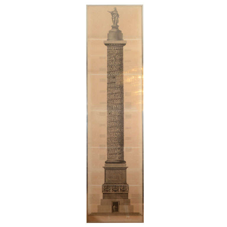 18th Century Piranesi Etching of the Column of Marcus Aurelius at 1stDibs