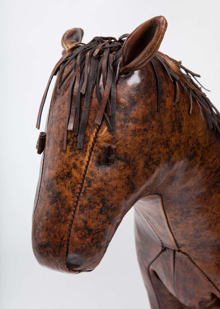 Brown Leather Horse Ottoman For Sale at 1stDibs | ottoman style horse ...