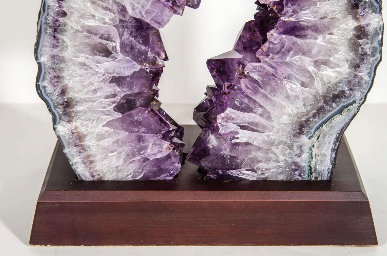 Exquisite Quartz and Amethyst Geode Sculpture on Stand at 1stDibs ...