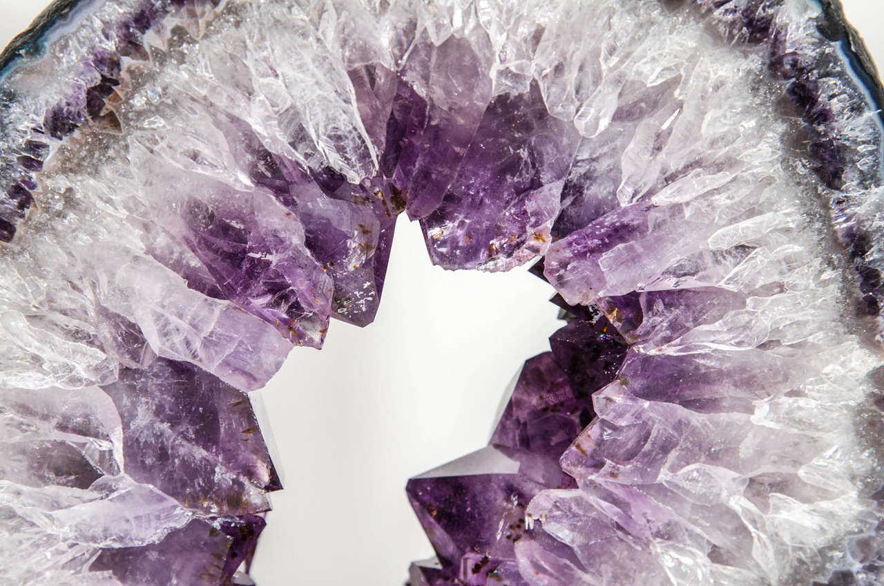 Exquisite Quartz and Amethyst Geode Sculpture on Stand at 1stDibs ...
