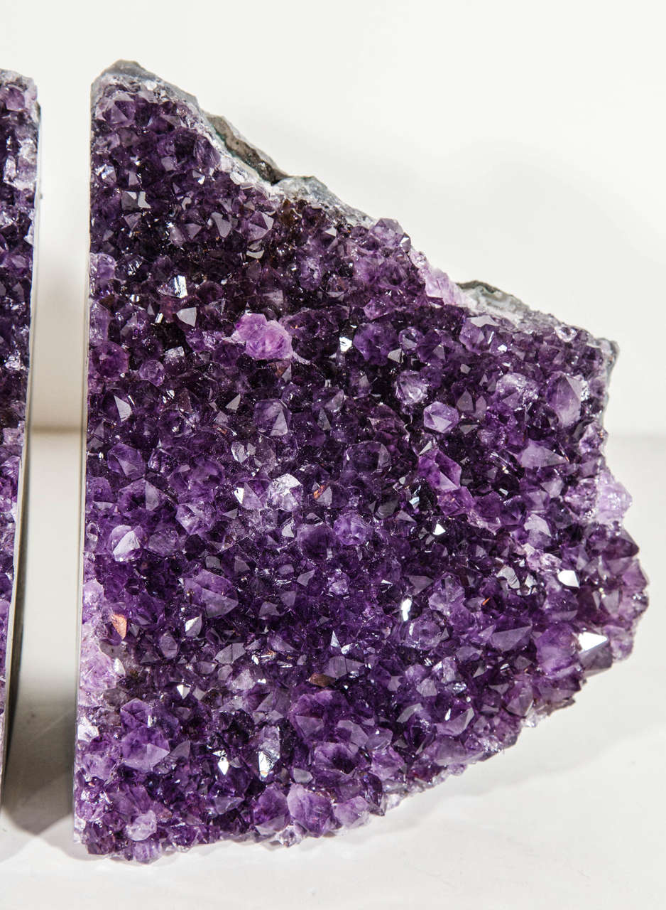 Pair of Spectacular Large-Scale Natural Amethyst Bookends at 1stDibs ...