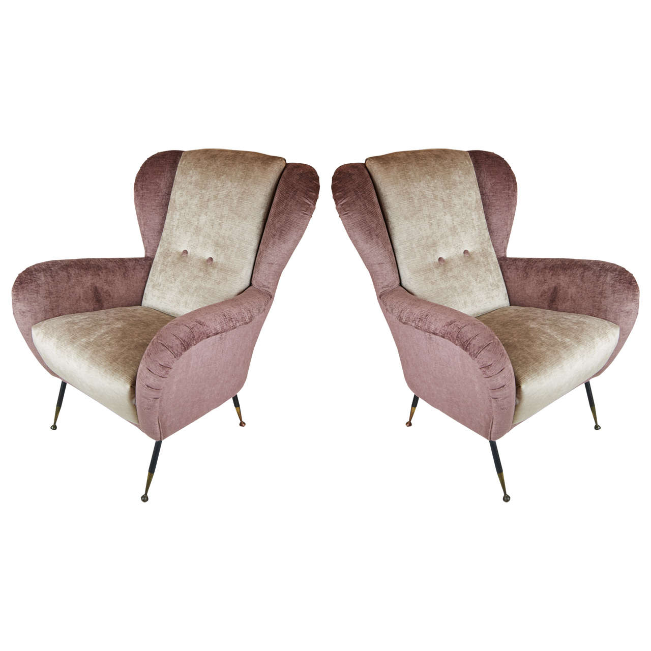 Marc du Plantier, Rare Pair of Comfortable Armchairs, circa 1936 For ...