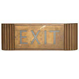 Art Deco "exit" Sign at 1stDibs