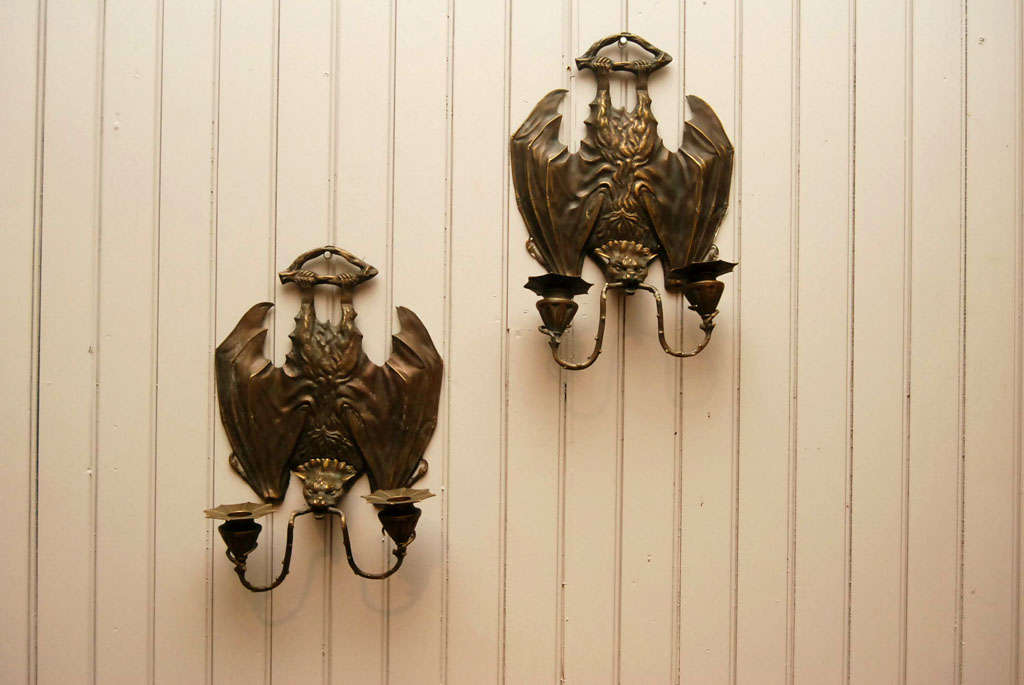 Bronze Bat Sconces at 1stDibs