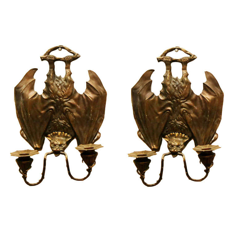 Bronze Bat Sconces at 1stDibs