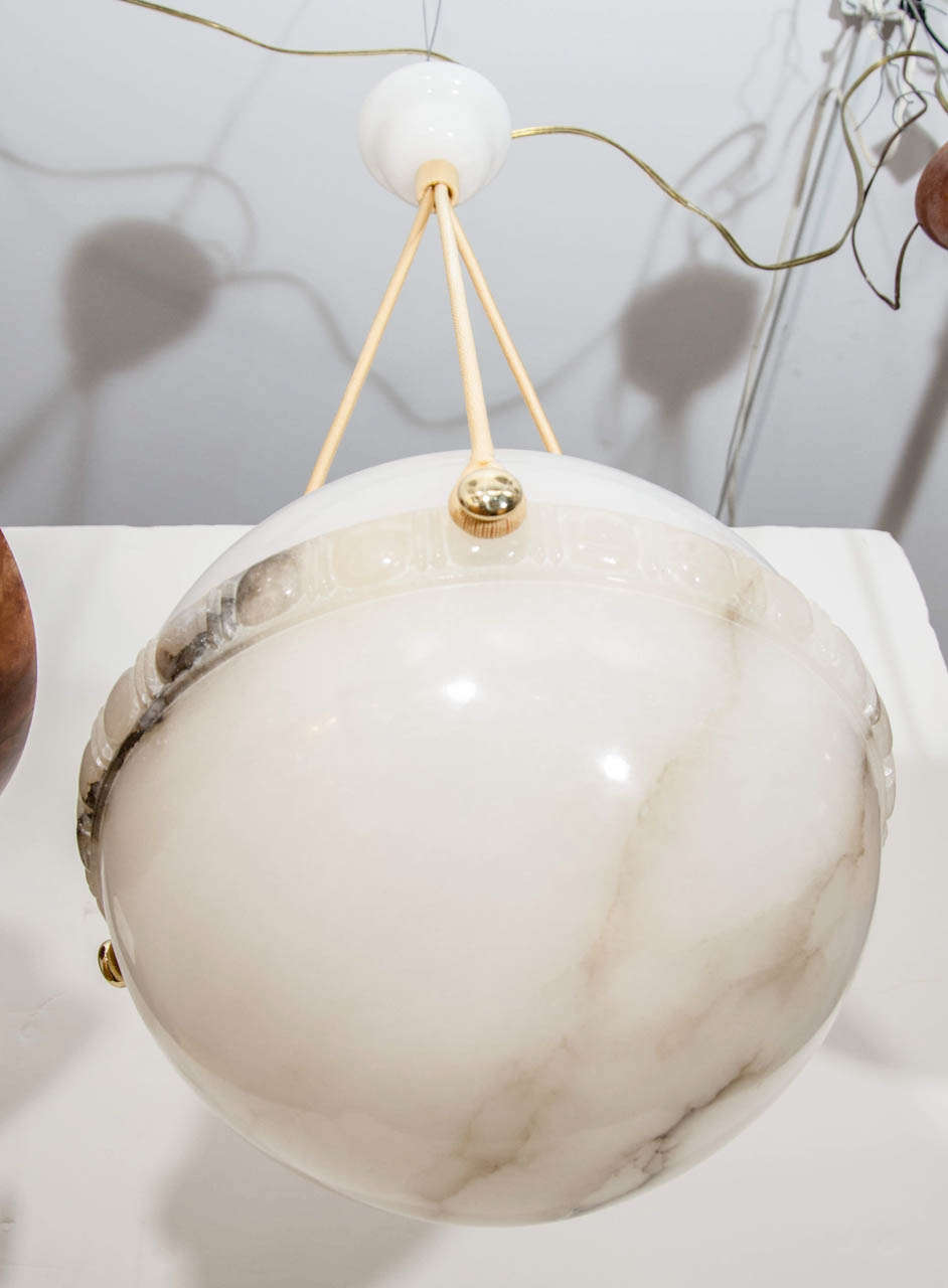 An Alabaster Globe at 1stDibs | alabaster globe pendant, alabaster ...