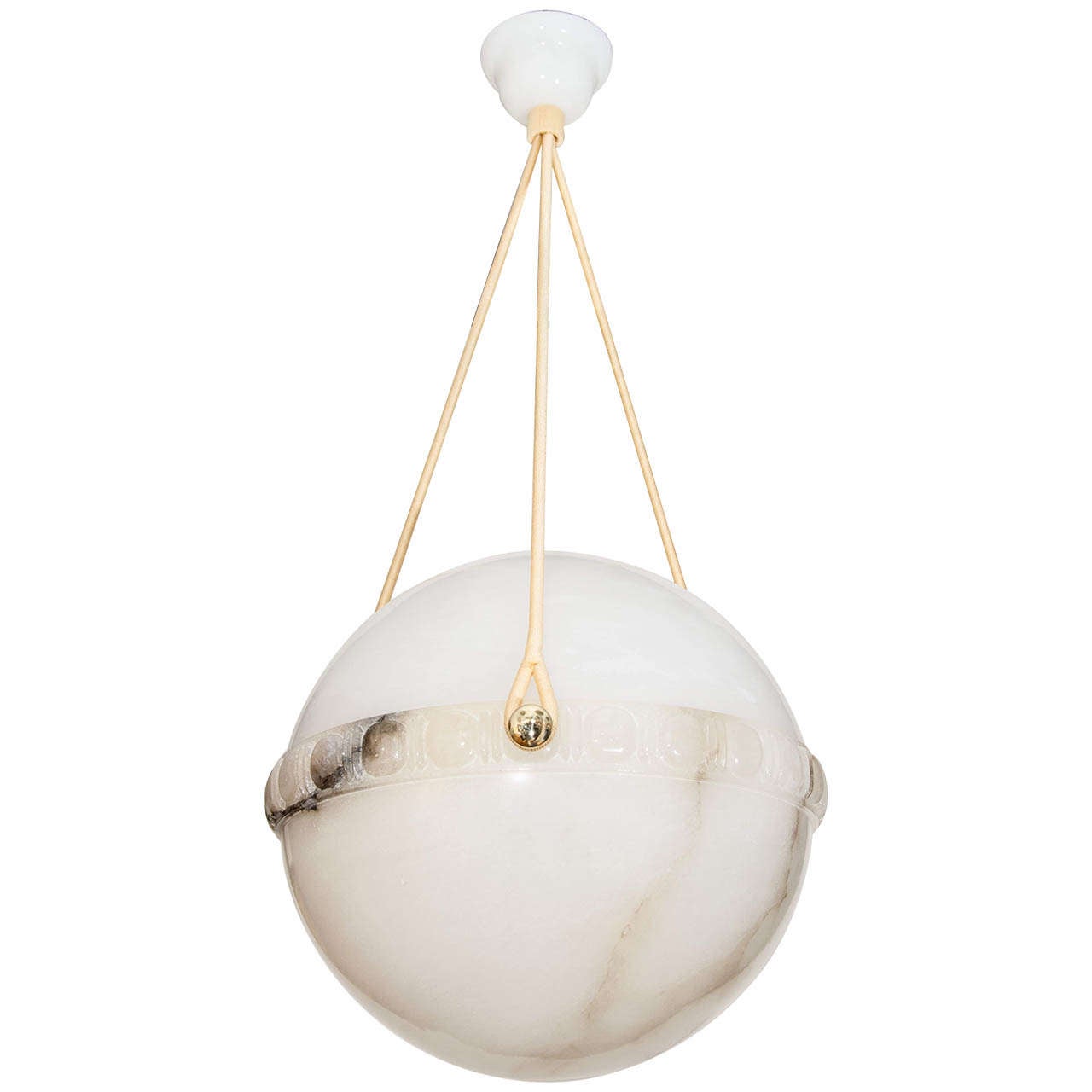 An Alabaster Globe at 1stDibs | alabaster globe pendant, alabaster ...