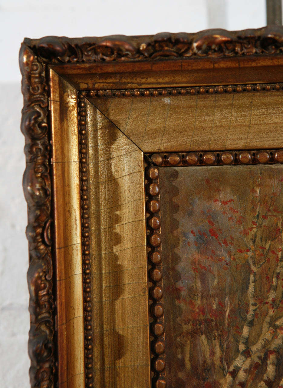 19thc. American Artist Painting with Gilded Frame For Sale at 1stDibs