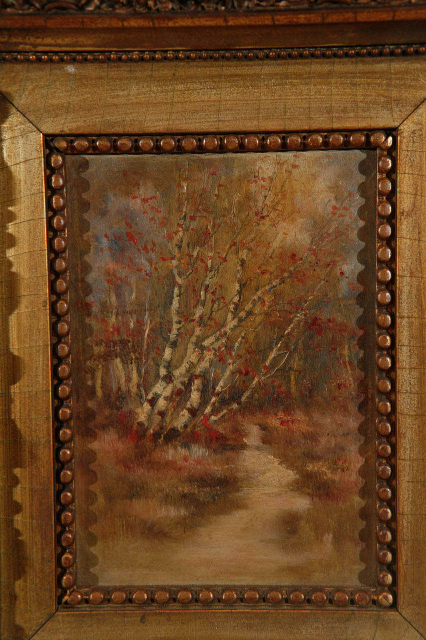 19thc. American Artist Painting with Gilded Frame For Sale at 1stDibs