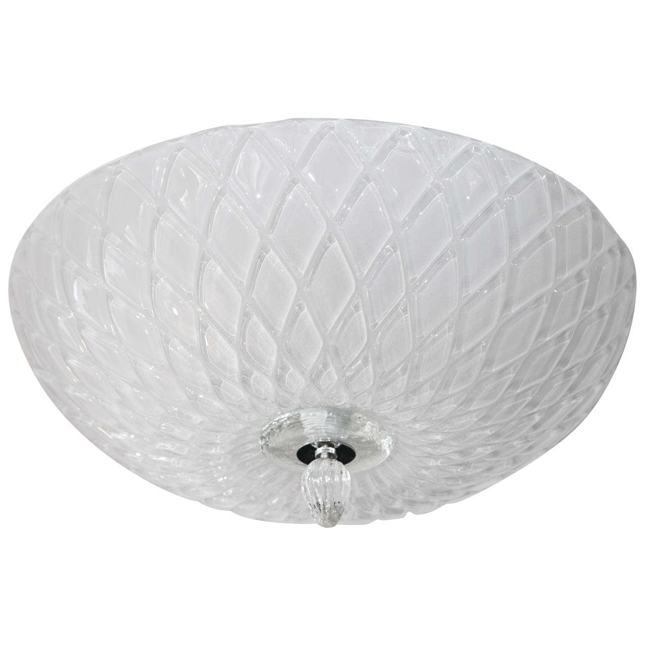 Murano Opaline Glass Ceiling Fixture For Sale at 1stDibs