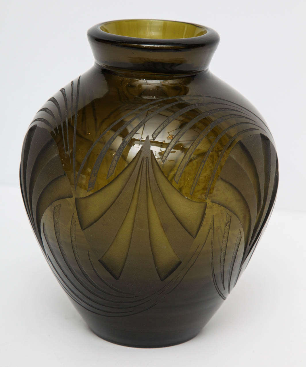Legras, Acid-etched glass vase, France, c. 1920 at 1stDibs