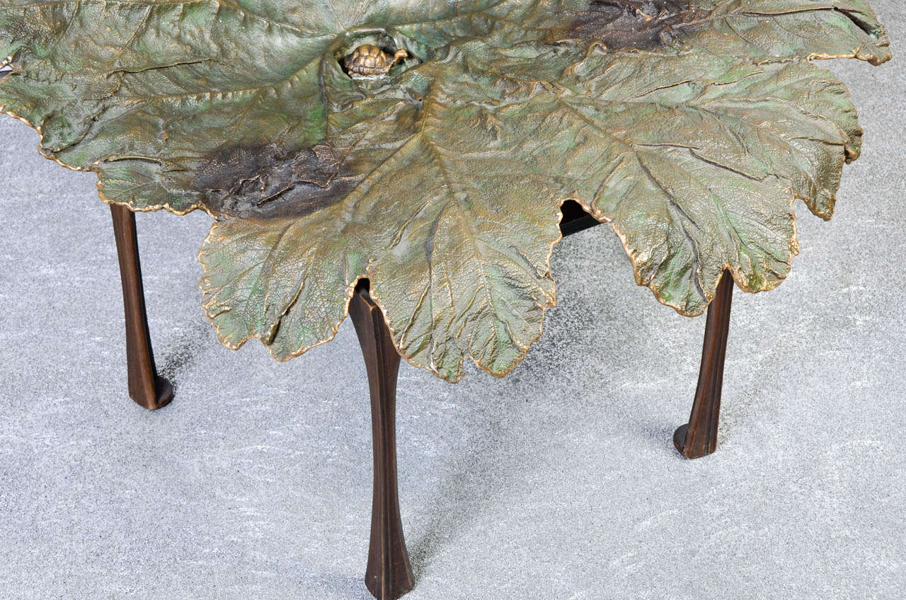 Bronze Gunnera Leaf Chair by Kim Moltzer For Sale at 1stDibs
