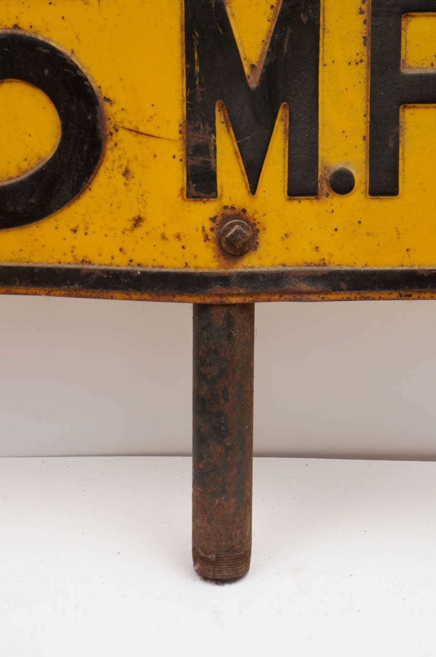 Painted Sheet Metal School Traffic Sign For Sale at 1stDibs