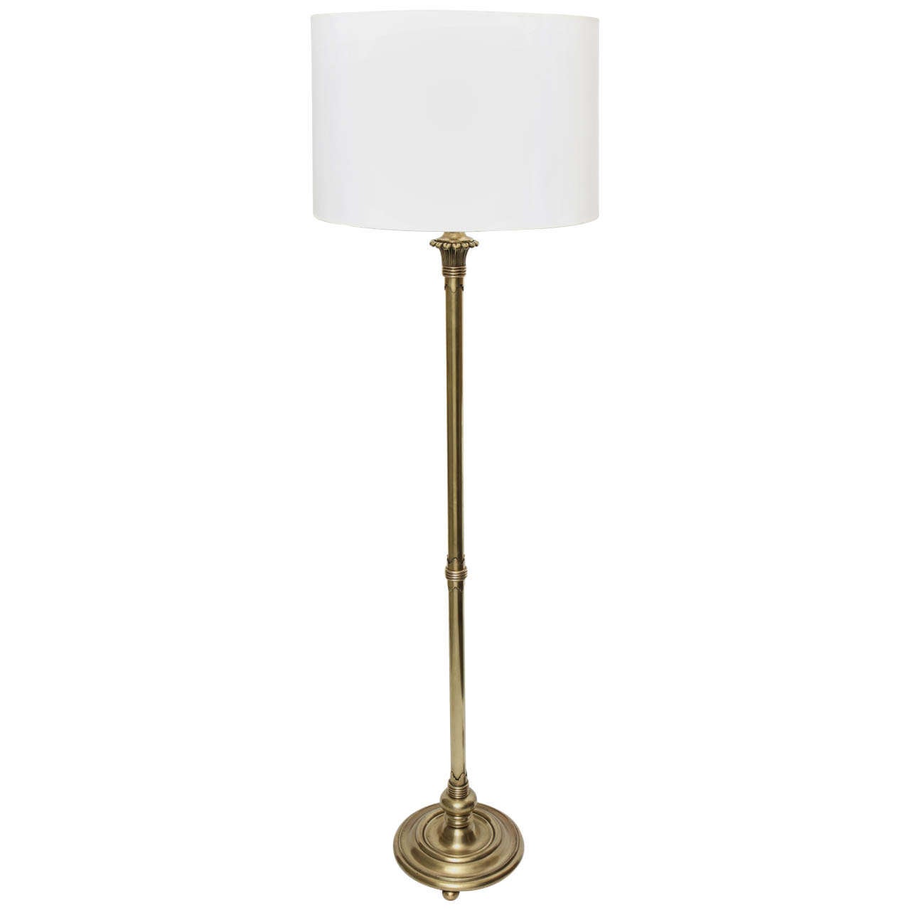 A 1920's American Art Deco brass Floor Lamp attributed to Walter ...