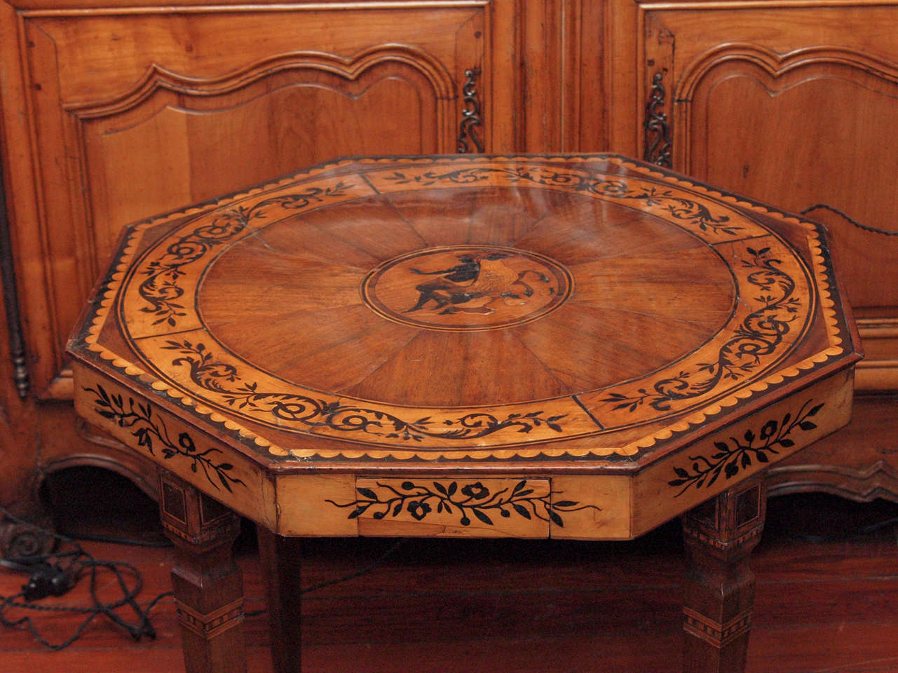 Italian Marquetry Inlaid Table at 1stDibs