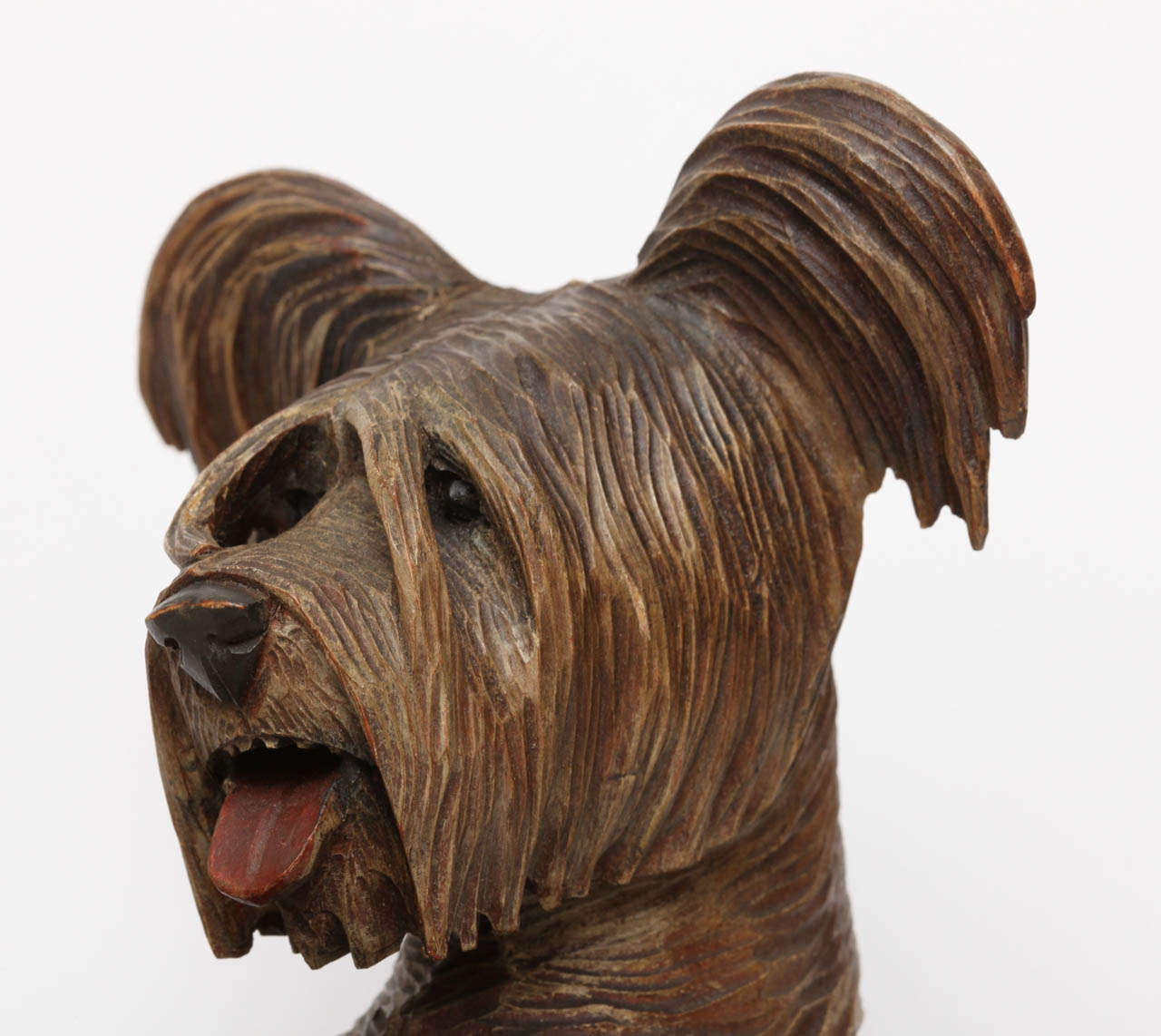 Black Forest Hand-Carved Wooden Terrier Box at 1stDibs