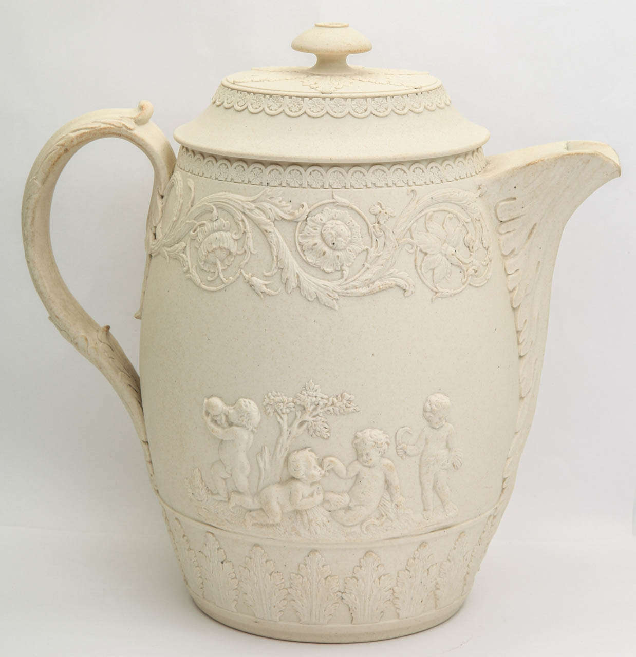 A Fine Signed Turner Stoneware Covered Pitcher For Sale at 1stDibs