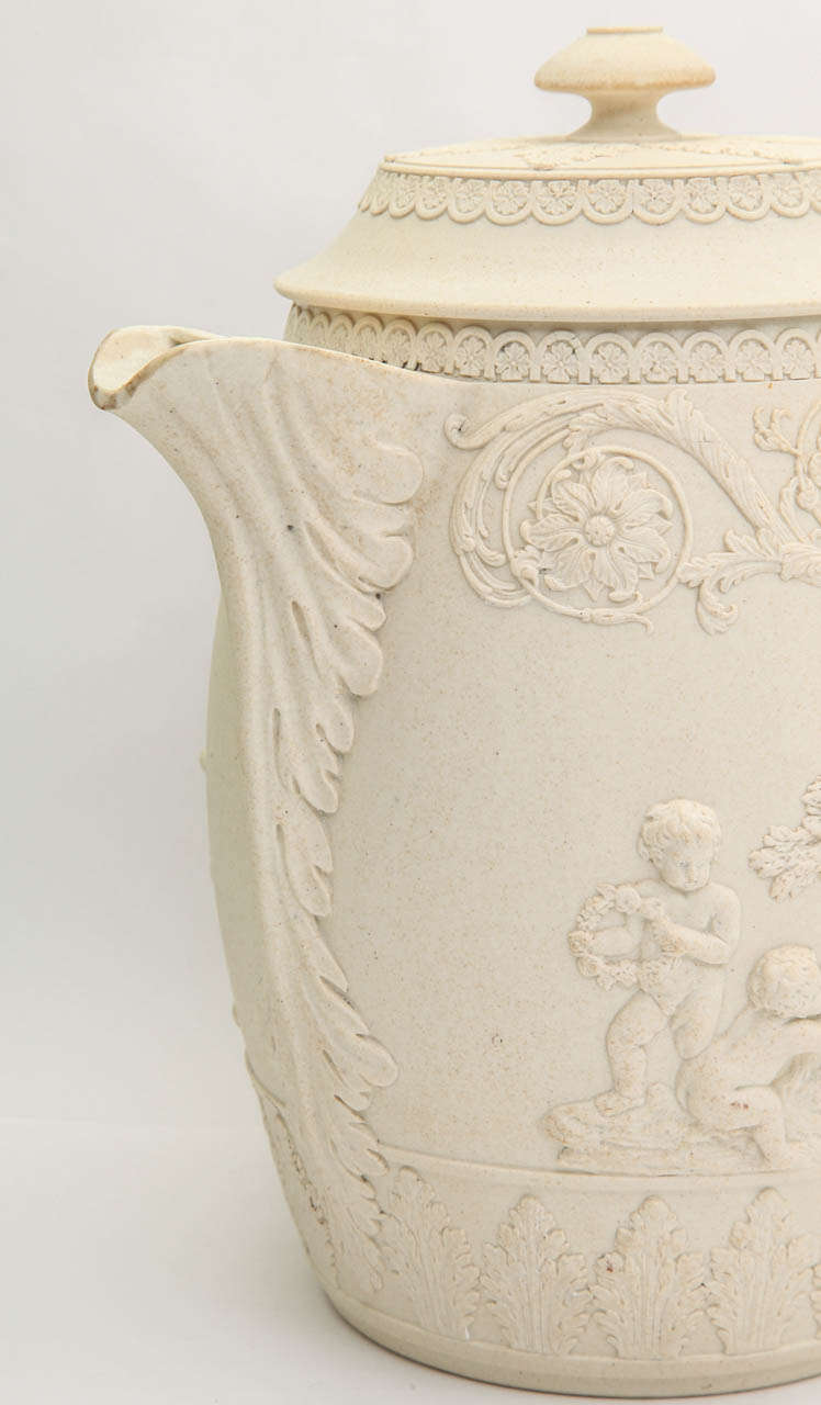 A Fine Signed Turner Stoneware Covered Pitcher For Sale at 1stDibs