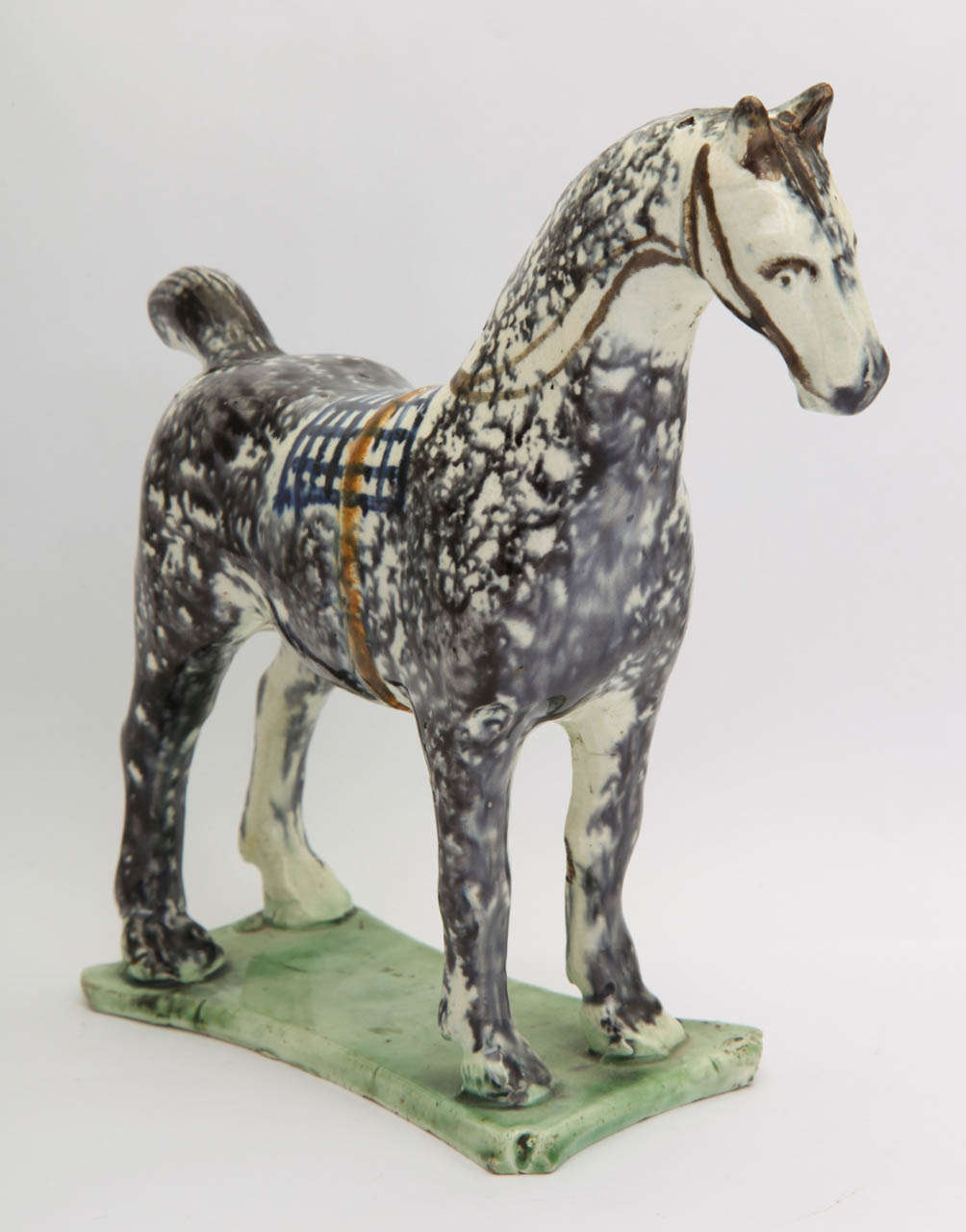 A Fine Prattware Pottery Horse For Sale at 1stDibs