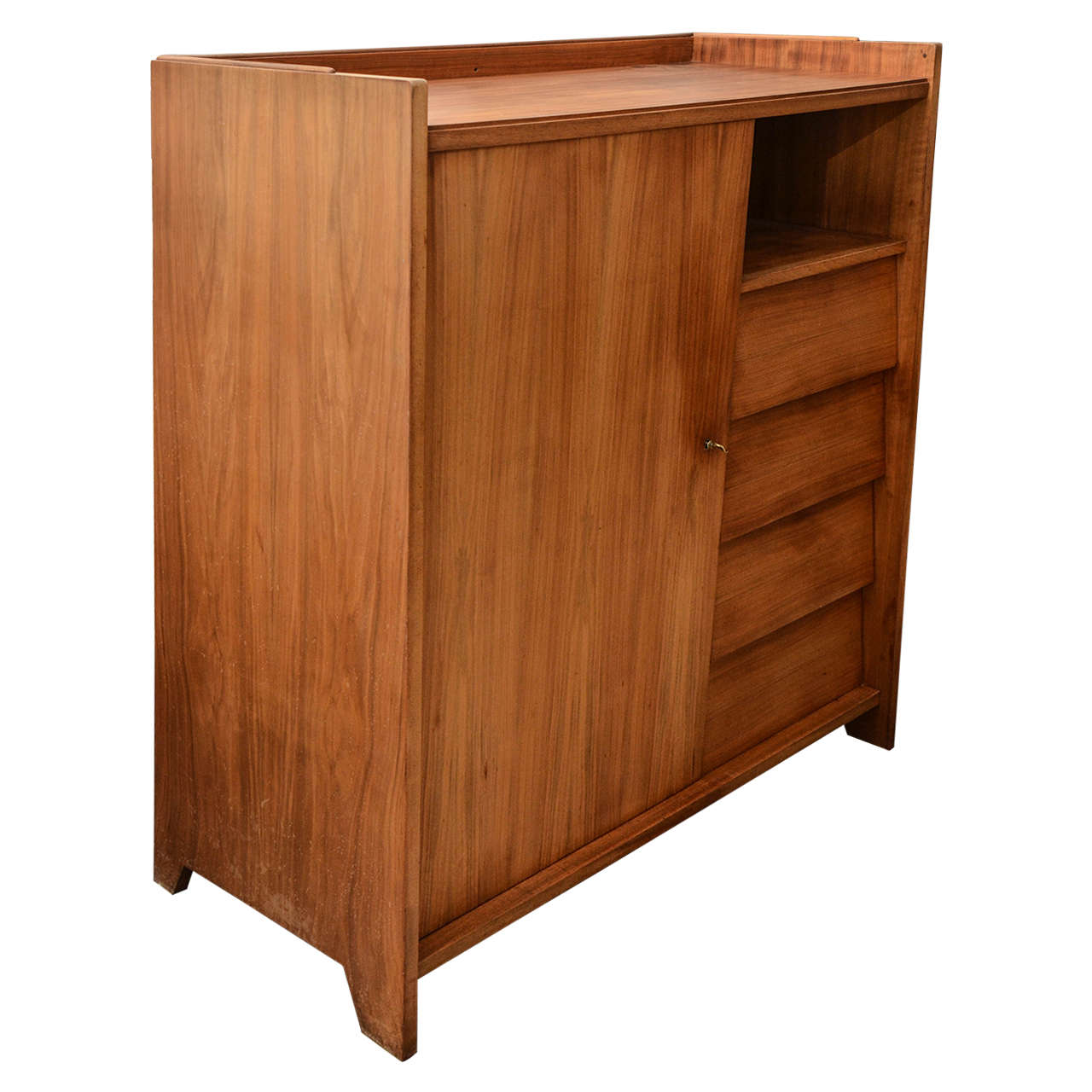 Walnut Sideboard Signed Flachet For Sale at 1stDibs