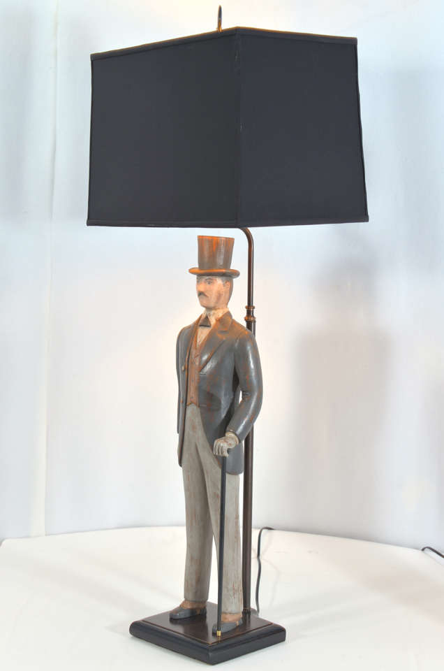 Italian Hand-Carved Figures as Lamps For Sale at 1stDibs
