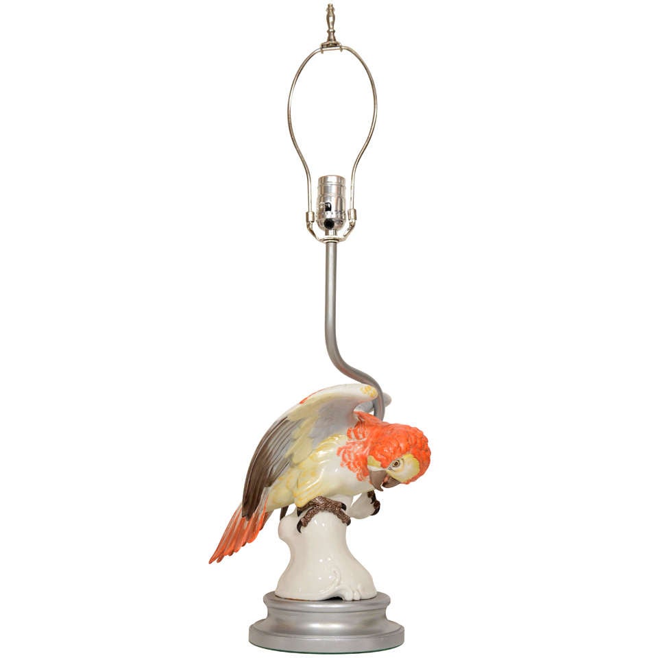 Fabulous French Parrot Lamp For Sale at 1stDibs