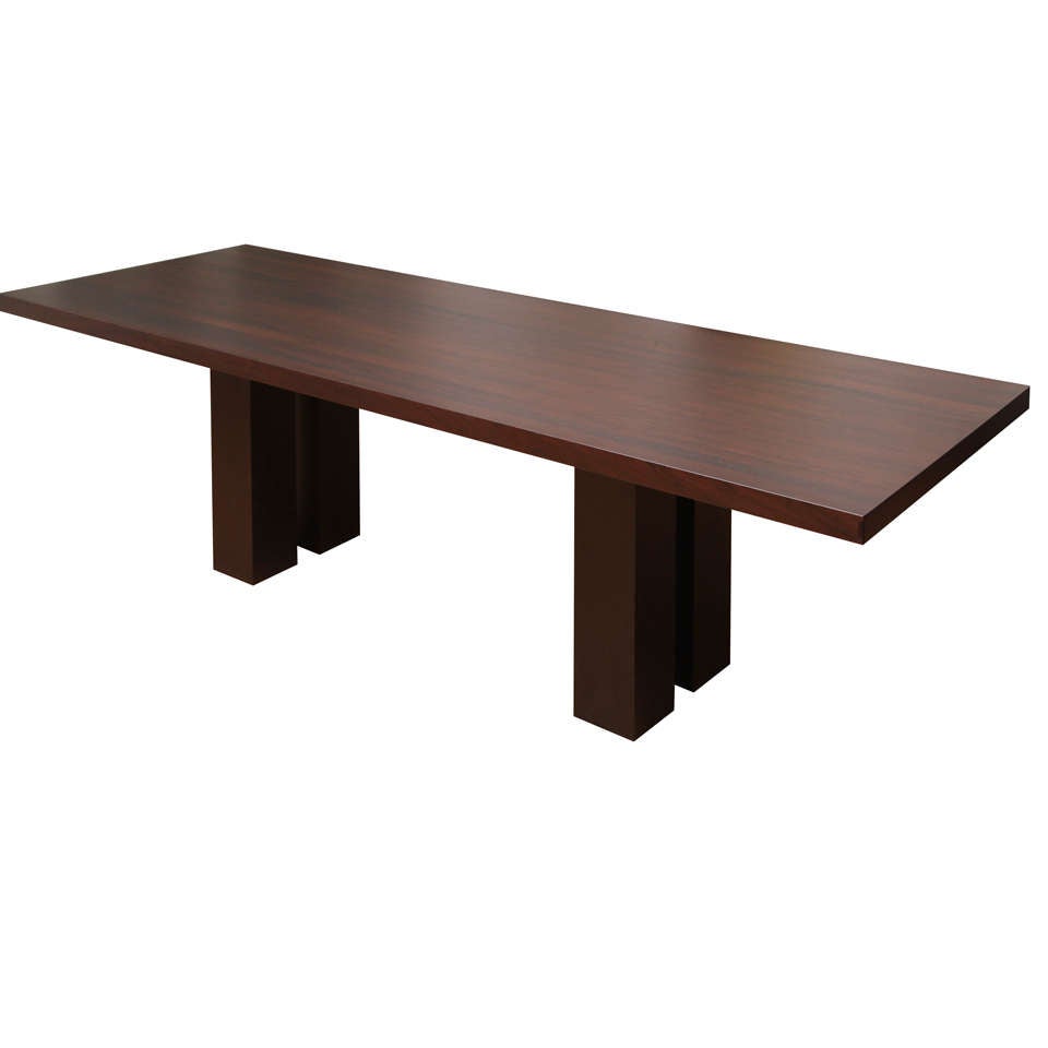 A rare "TL 63" solid rosewood dining table by Roberto Poggi at 1stDibs