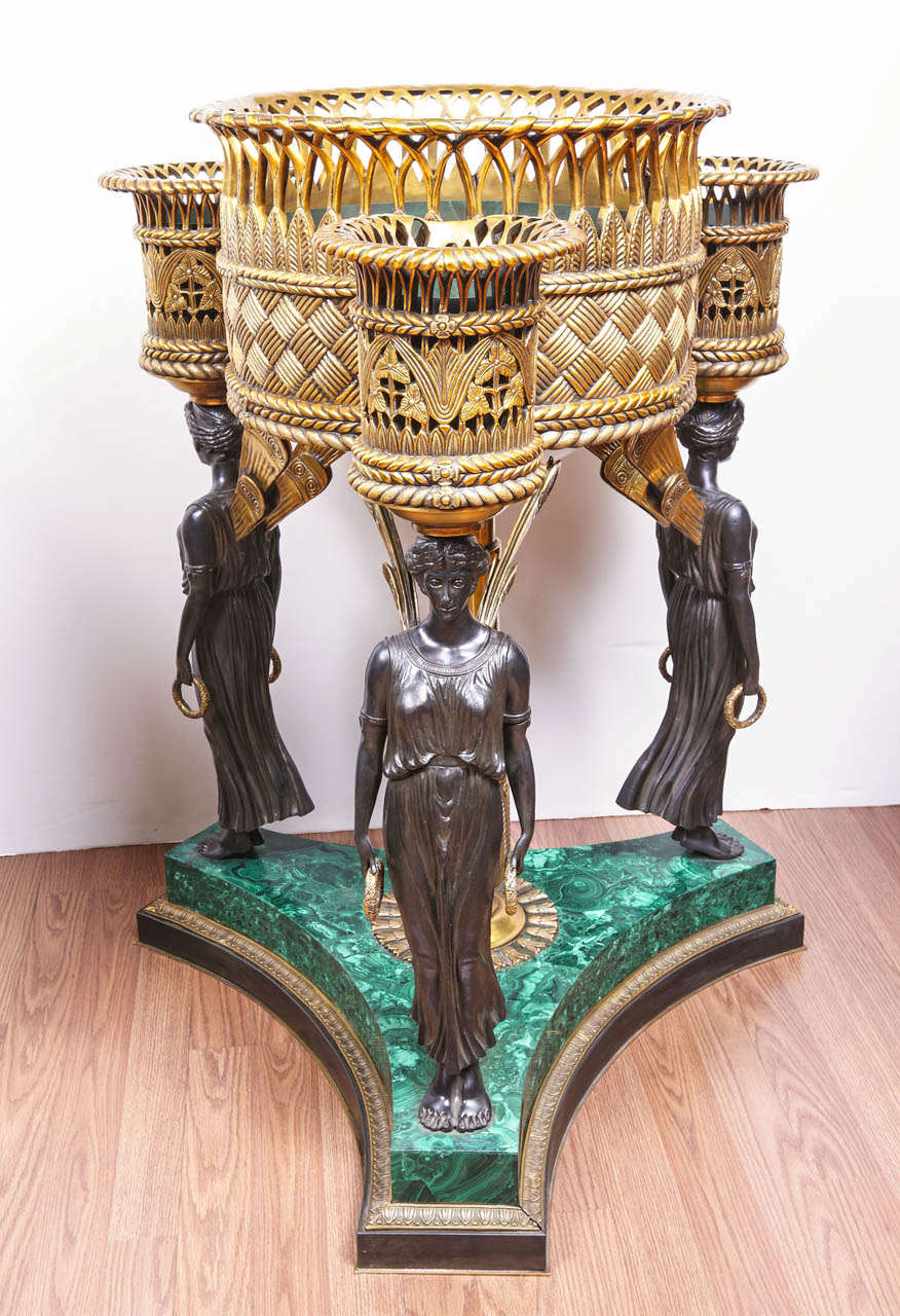 Important Russian Malachite and Bronze Planters at 1stDibs | malachite ...
