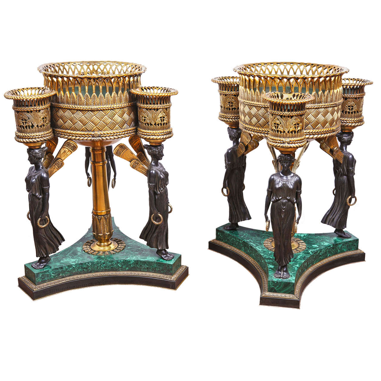 Important Russian Malachite and Bronze Planters at 1stDibs | malachite ...