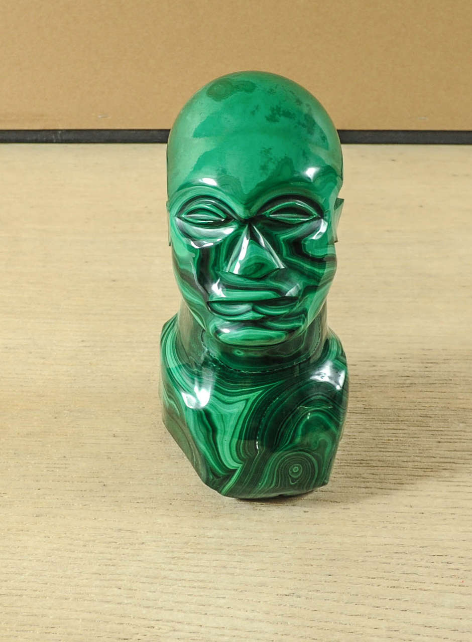 African Malachite Sculpture For Sale at 1stDibs