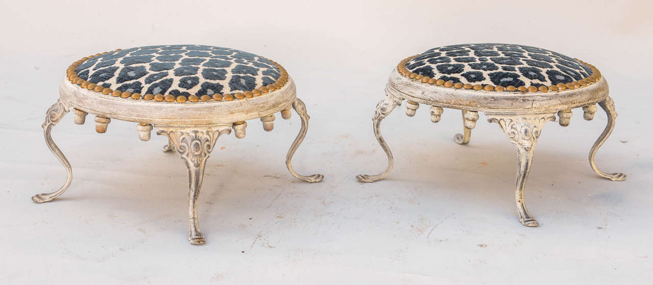Unusual Pair of Round Footstools, Early 20th Century at 1stDibs ...